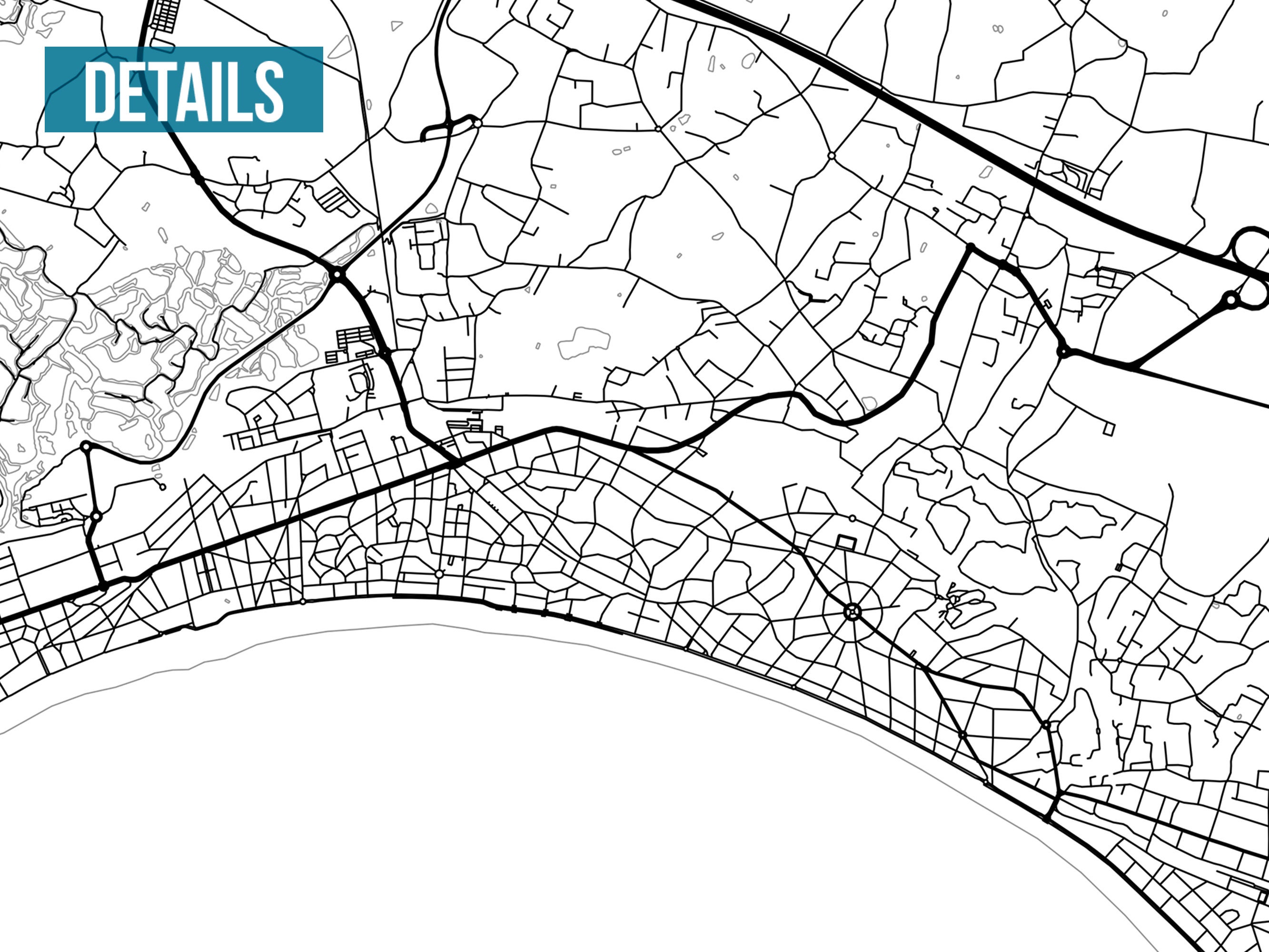 Poster La Baule France Minimalist Map City Map Street Map | Etsy