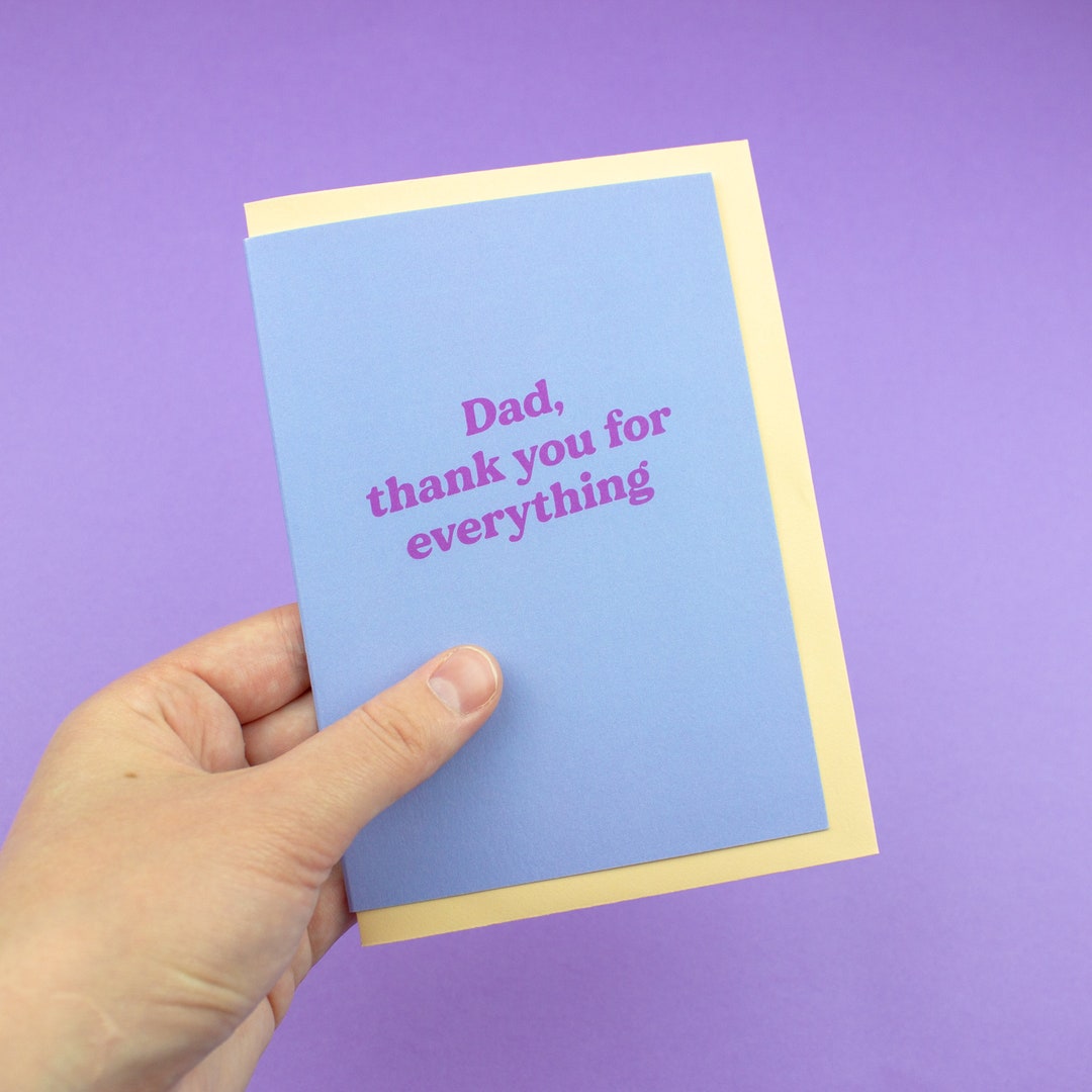Thank You Dad Card - Etsy