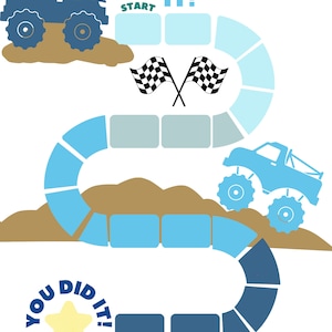 Printable Monster Truck Reward Chart | Monster Truck Potty Chart ...