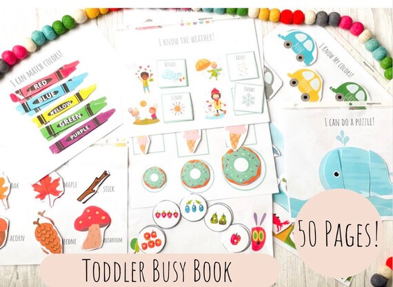 Busy Book Preschool Binder Busy Binder Printable Preschool - Etsy