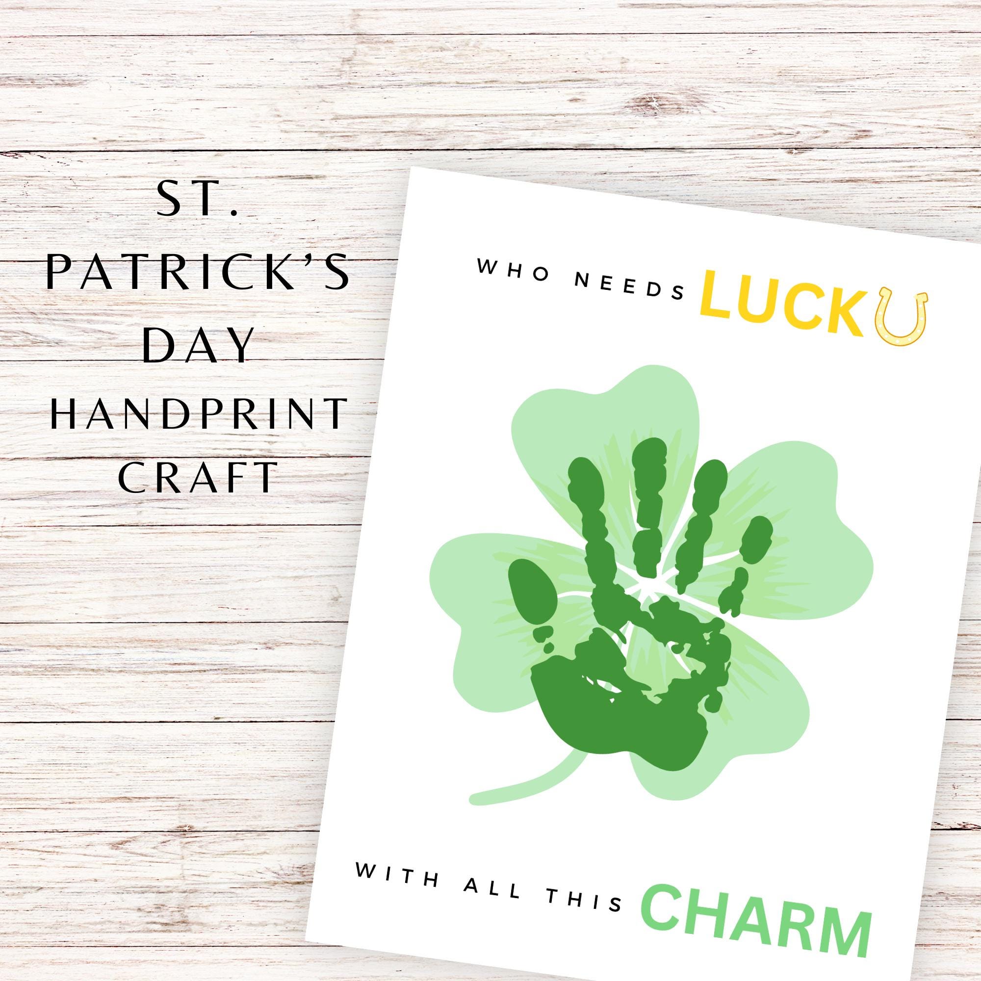 St. Patrick’s Day Handprint & Footprint Craft Bundle, Toddler Activity ...