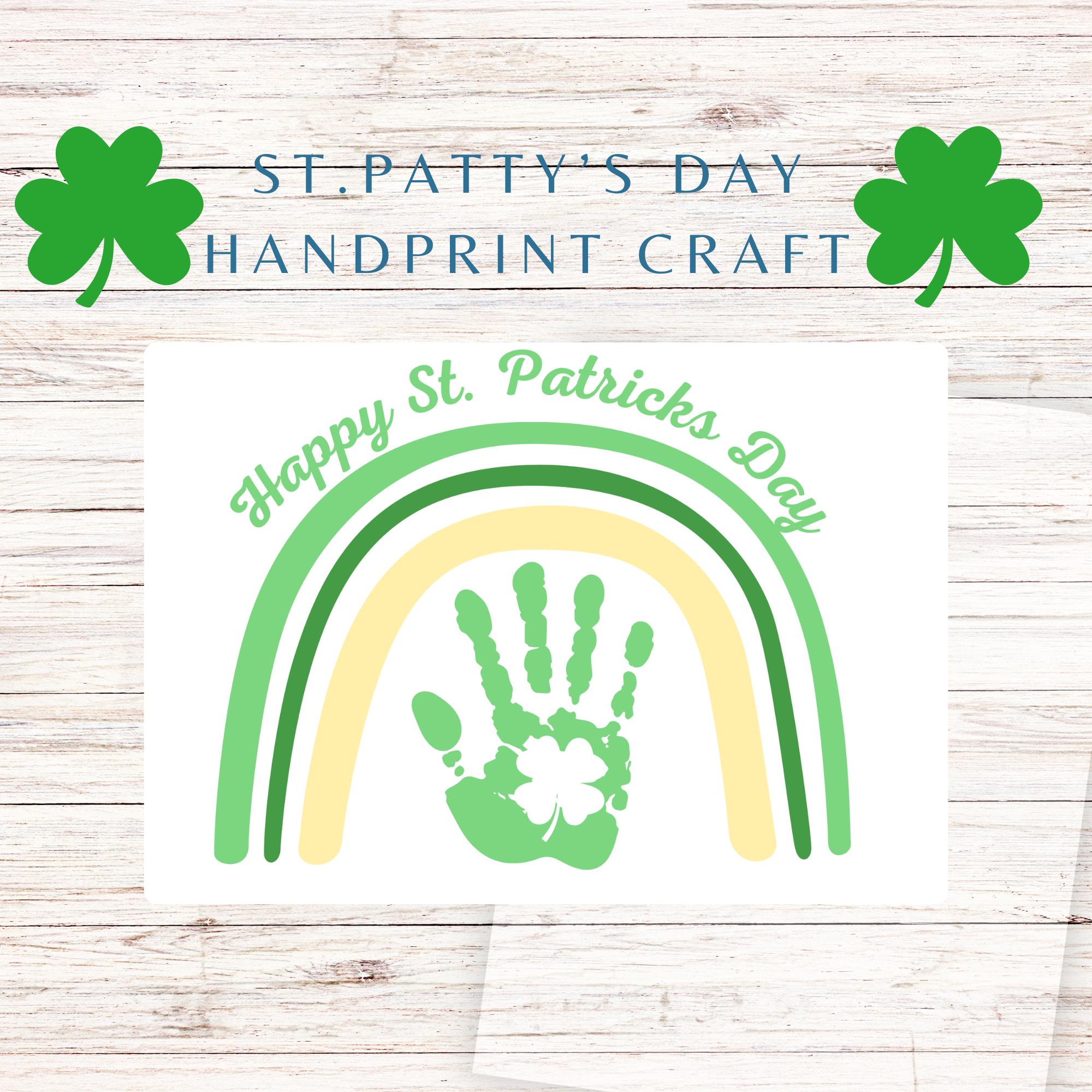 St. Patrick’s Day Handprint & Footprint Craft Bundle, Toddler Activity ...
