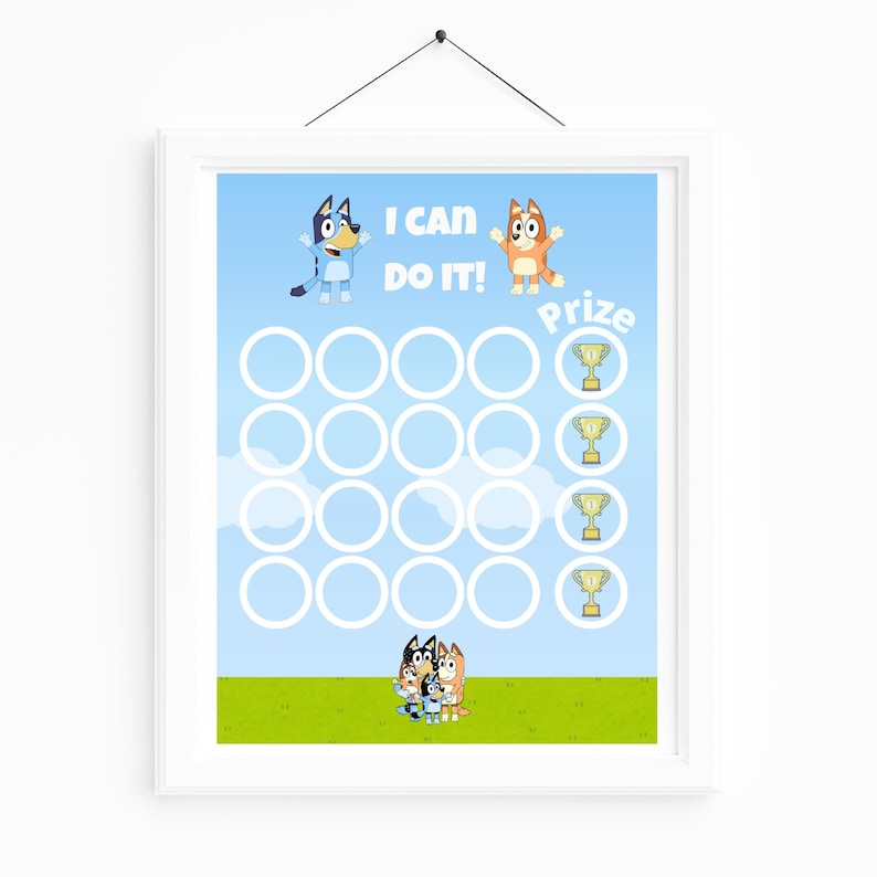 Bluey Reward Chart Printable Bluey Sticker Chart Daily Chore Chart Kids ...