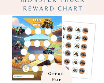 Printable Monster Trucks Reward Chart | Monster Trucks Sticker Chart ...