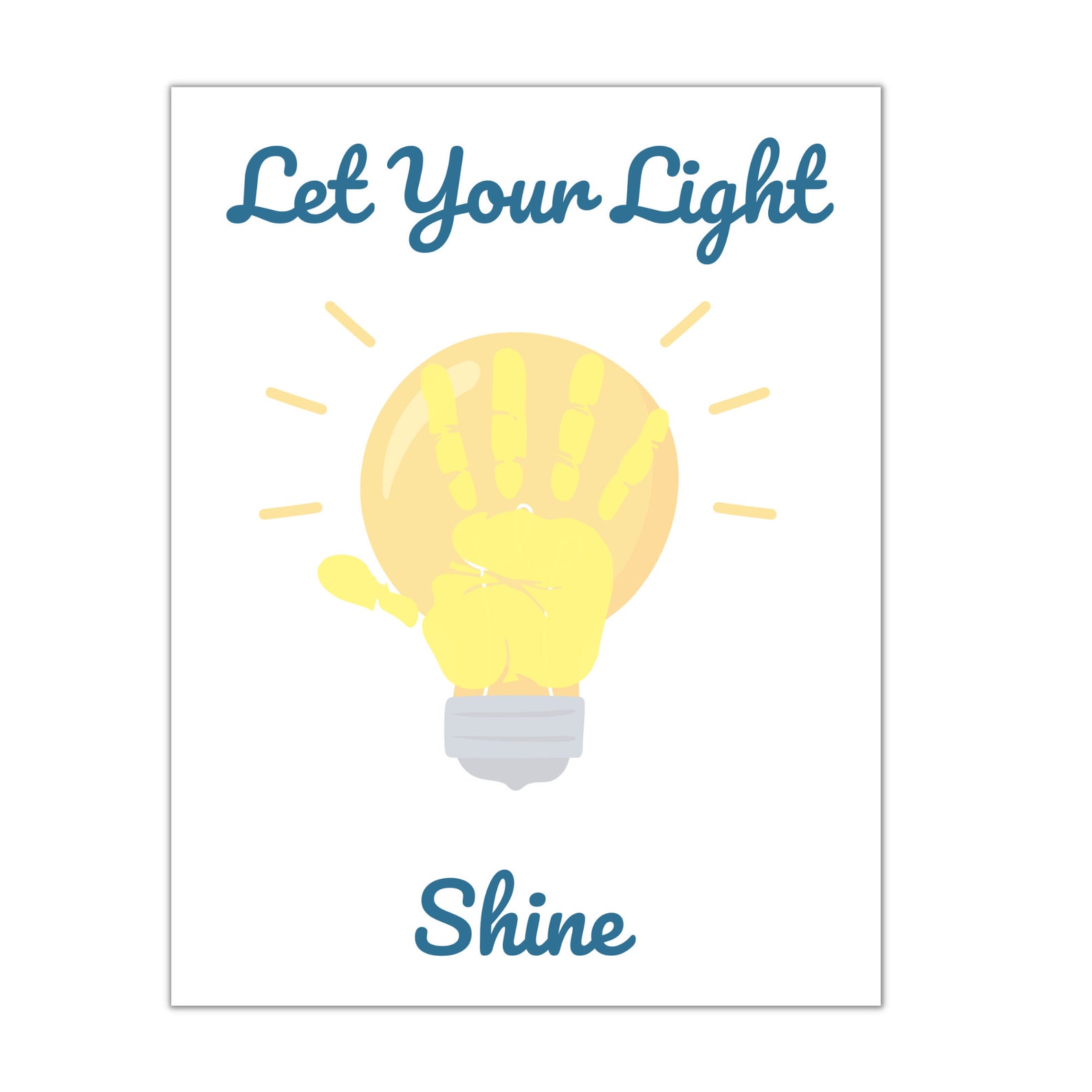 Let Your Light Shine Handprint Activity, Preschool Handprint Activity ...