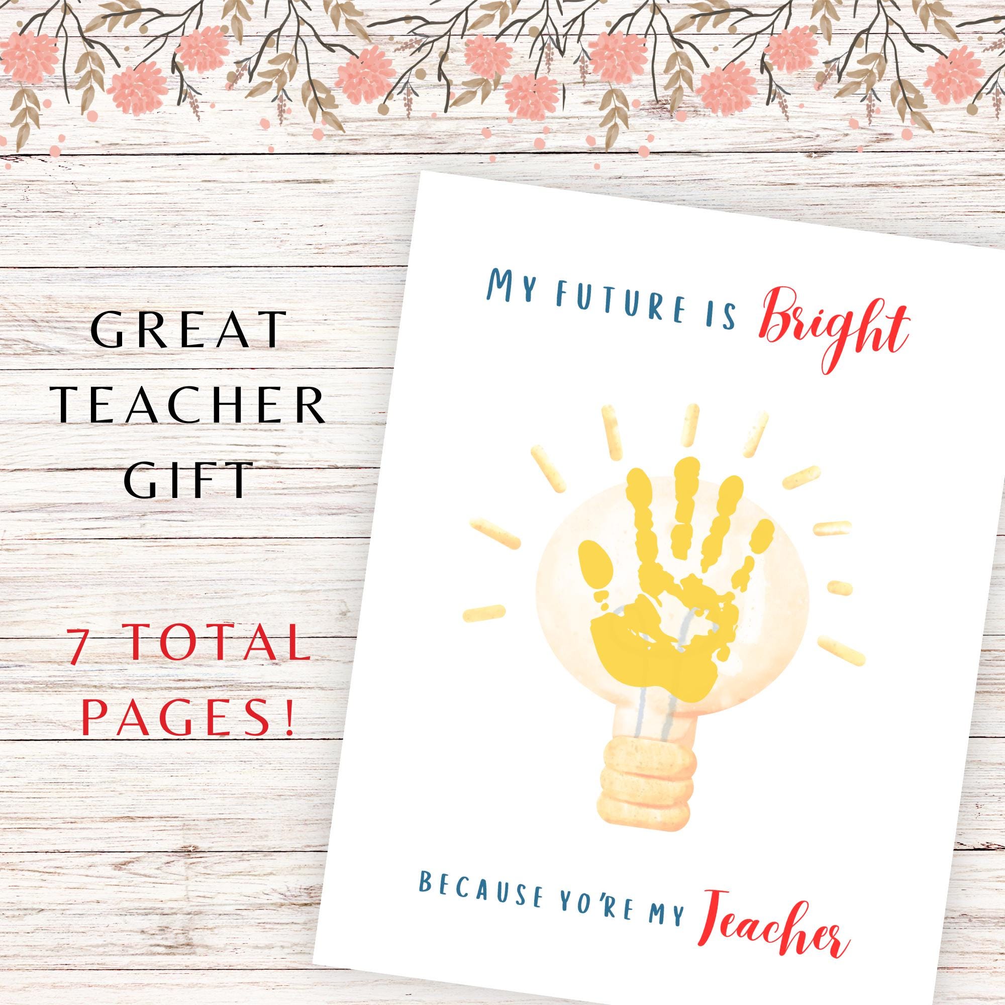 Teacher Appreciation Handprint Craft Bundle | Printable Gift for ...