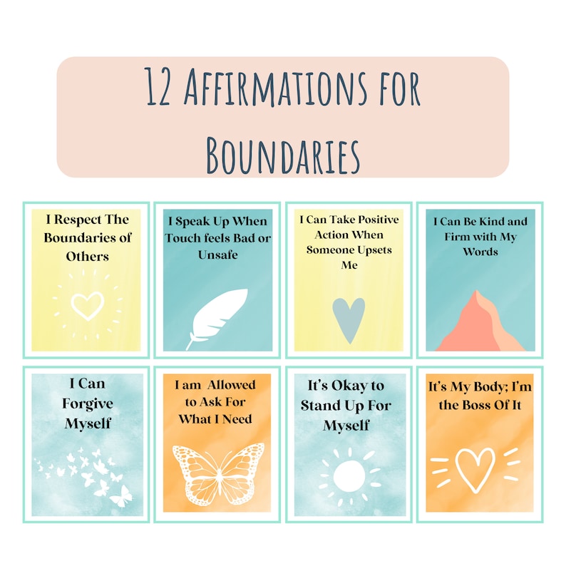 Kids Positive Affirmation Cards, Kids Mindfulness Bundle, Coping Cards ...