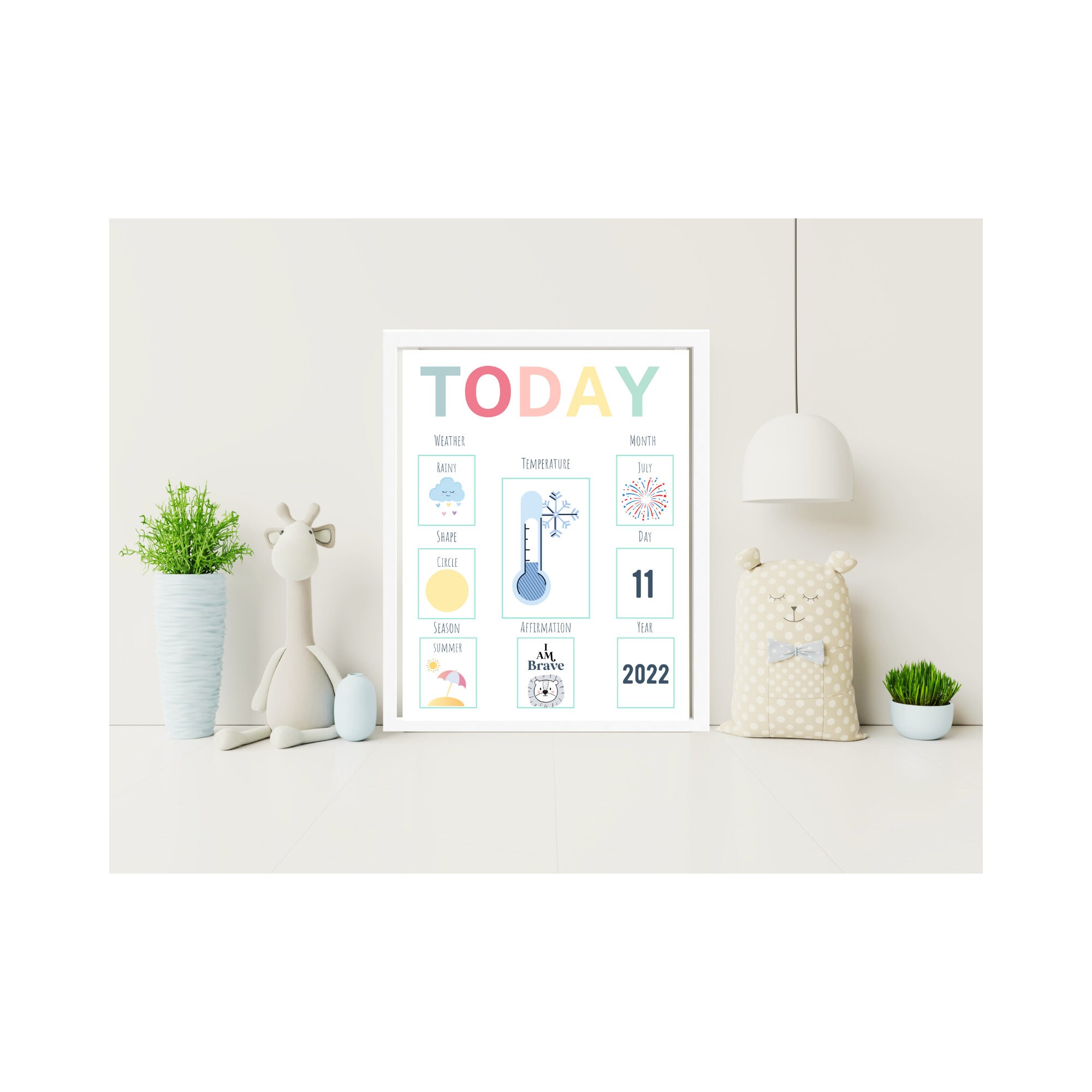 Daily Morning Board, Preschool Circle Time Board, Kids Daily Calendar ...