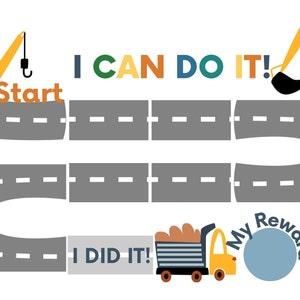 Printable Construction Reward Chart | Construction Kids Behavior Chart ...