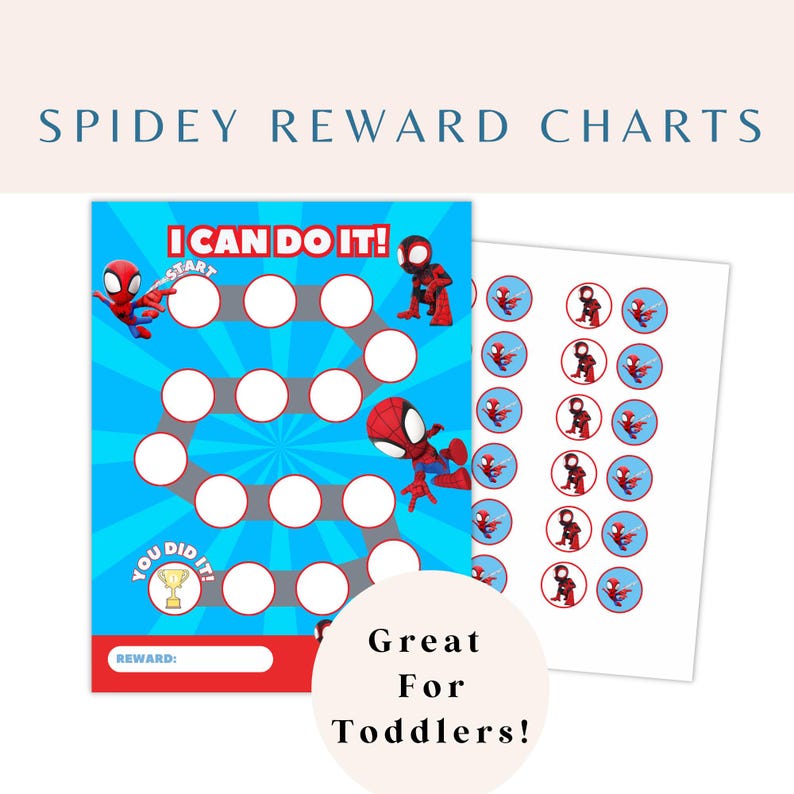 Spidey Reward Chart, Potty Reward Chart, Spidey and His Amazing Friends ...