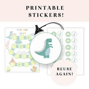 Printable Dinosaur Reward Chart | Dinosaur Kids Potty Training Chart ...