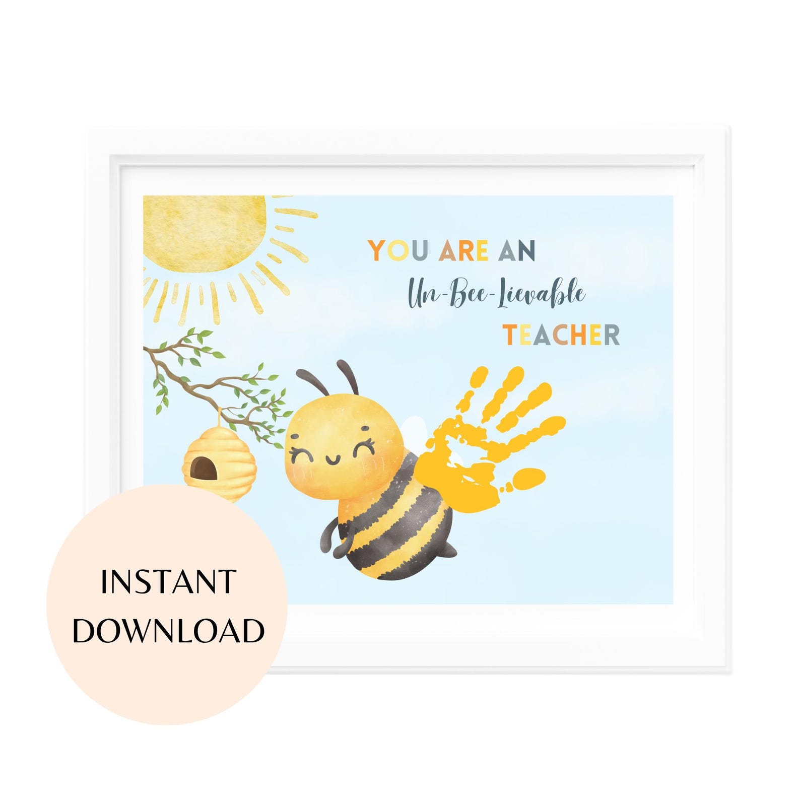 Teacher Appreciation Handprint Craft Bundle | Printable Gift for ...