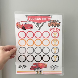 Cars Reward Chart Printable, Sticker Chart, Cars Reward Chart, Instant ...