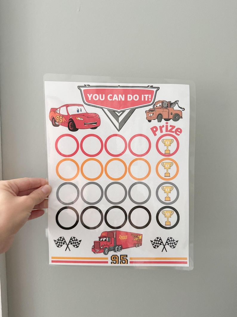 Cars Reward Chart Printable, Sticker Chart, Cars Reward Chart, Instant ...