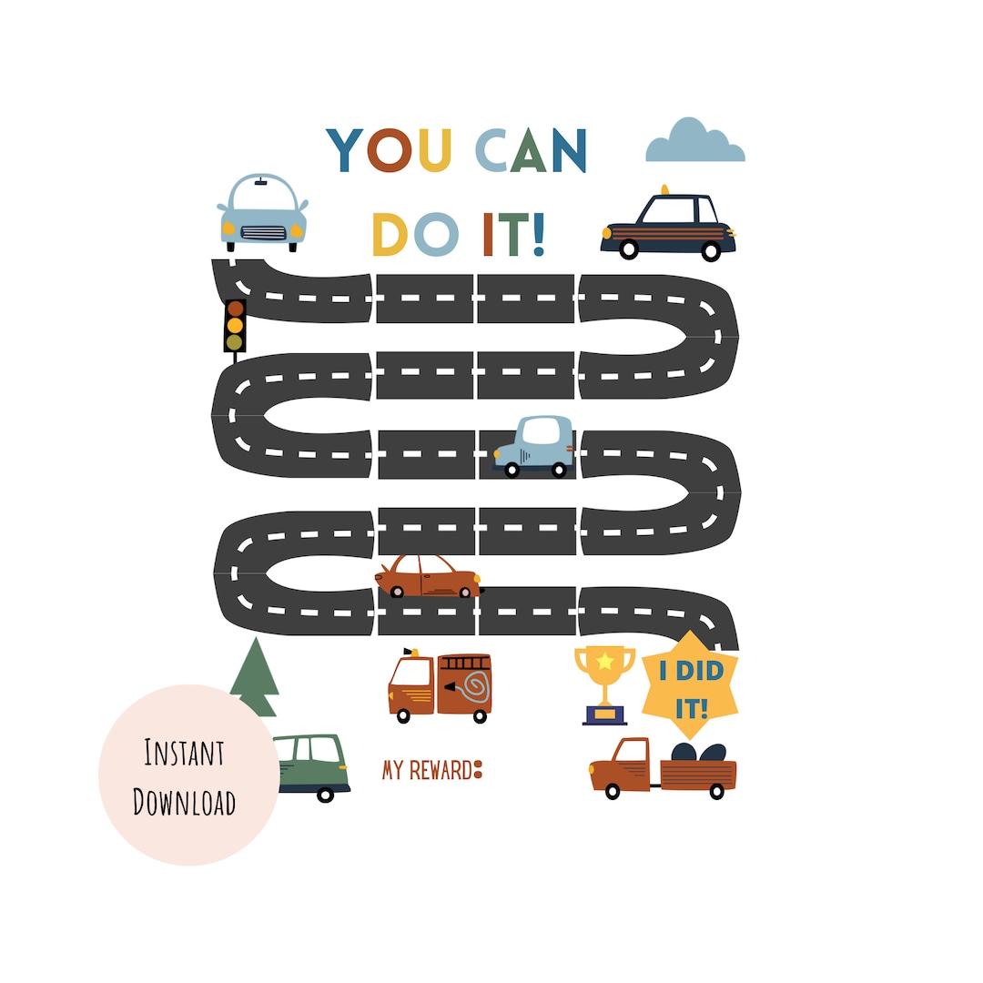 Printable Car Reward Chart, Cars Kids Reward Chart, Instant Download ...