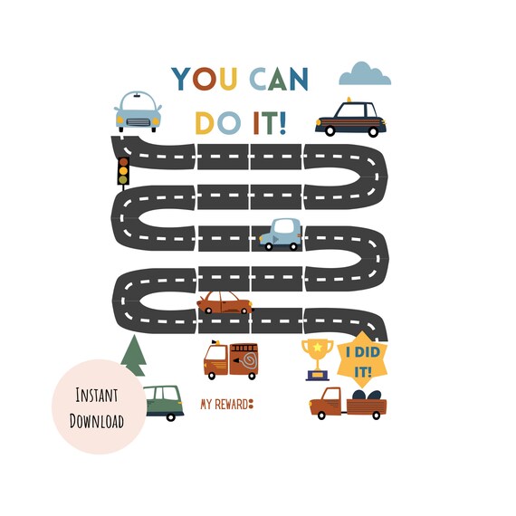 Printable Car Reward Chart Cars Kids Reward Chart Instant | Etsy