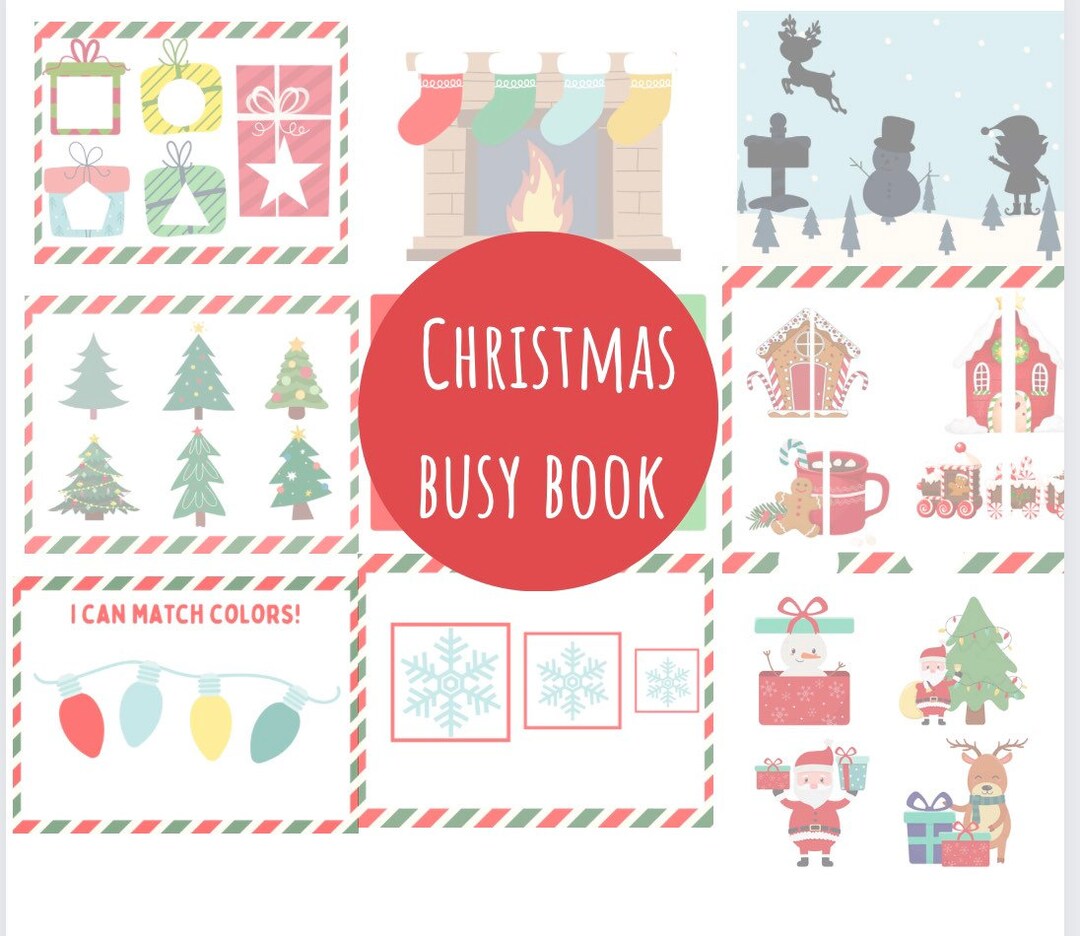 Christmas Busy Book Preschool Binder, Christmas Busy Book Printable ...