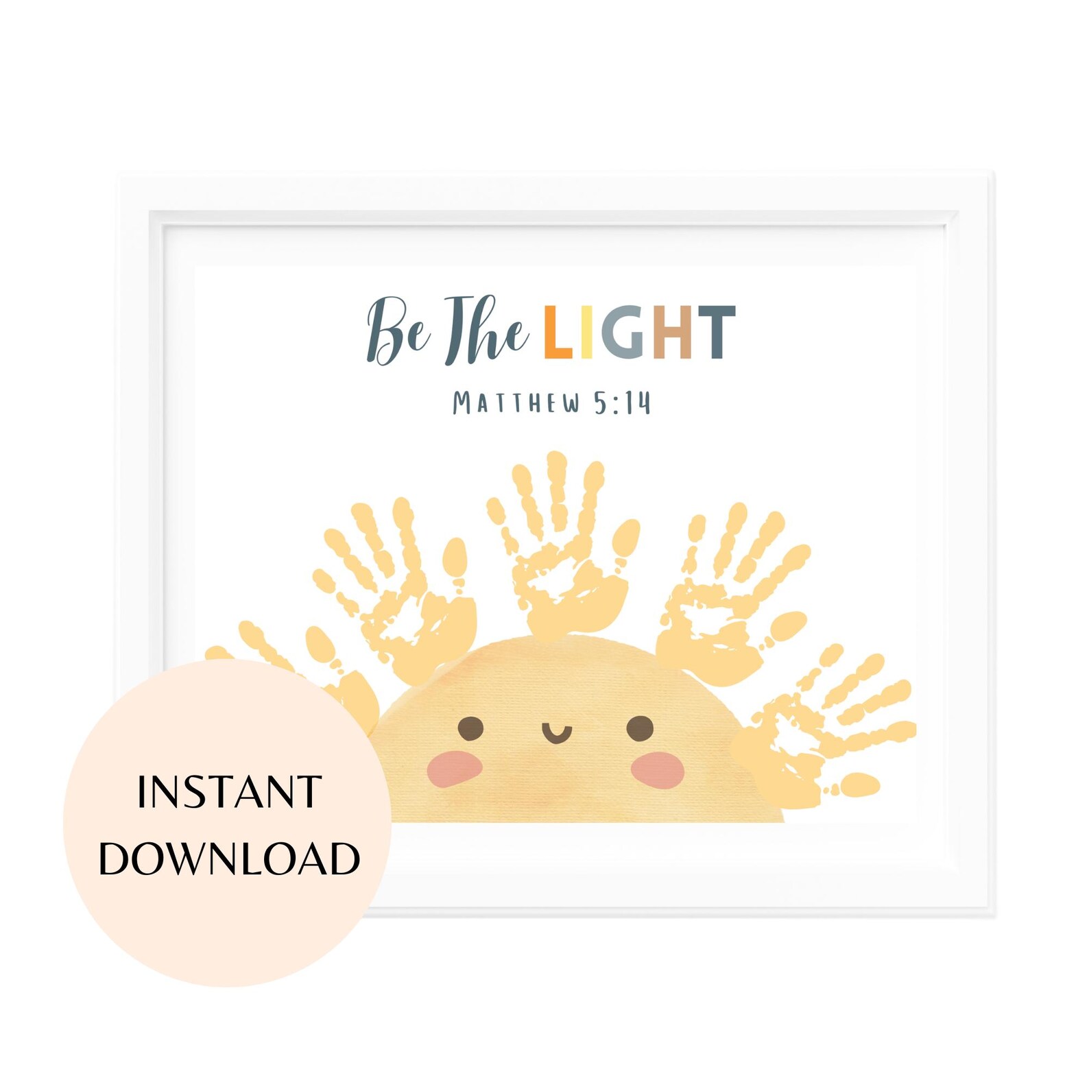 Be the Light Christian Handprint Art, Preschool, Sunday School Nursery ...