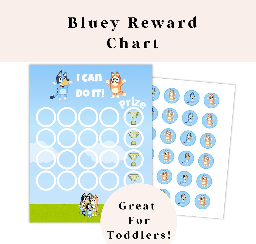 Bluey Reward Chart Printable Bluey Sticker Chart Daily Chore Chart Kids ...