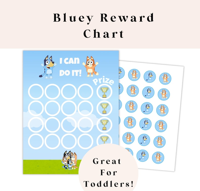Bluey Reward Chart Printable Bluey Sticker Chart Daily Chore Chart Kids ...
