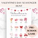 Preschool Valentines Day Scavenger Hunt, Preschool Party Game, Toddler ...