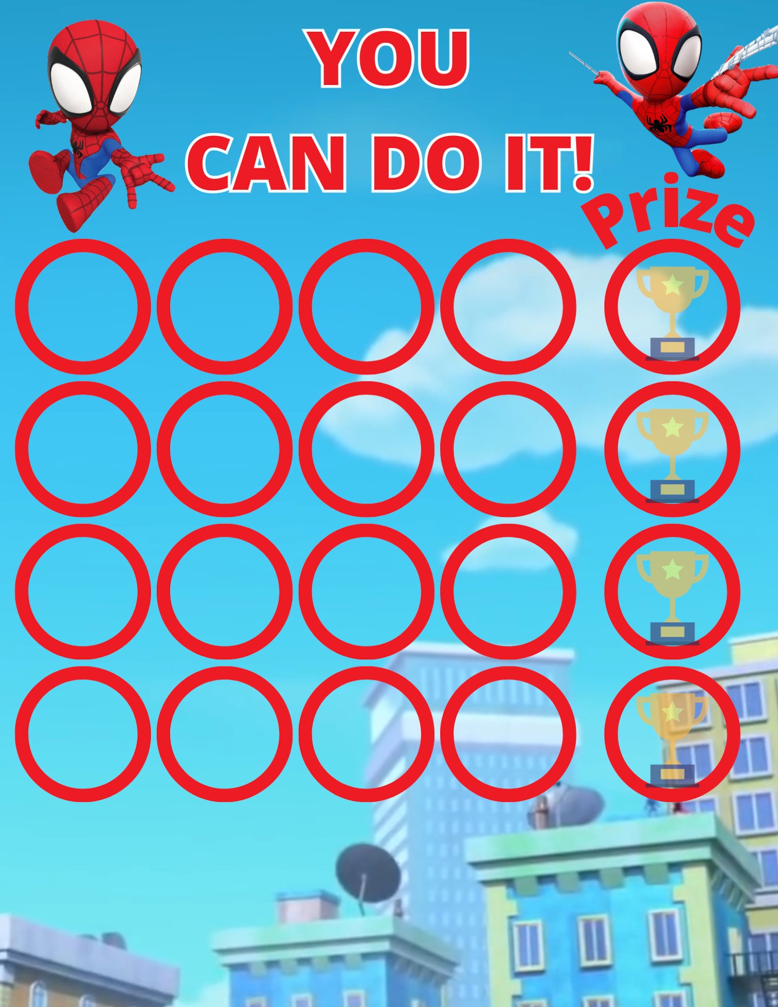 Spidey Reward Chart, Potty Reward Chart, Spidey and His Amazing Friends ...