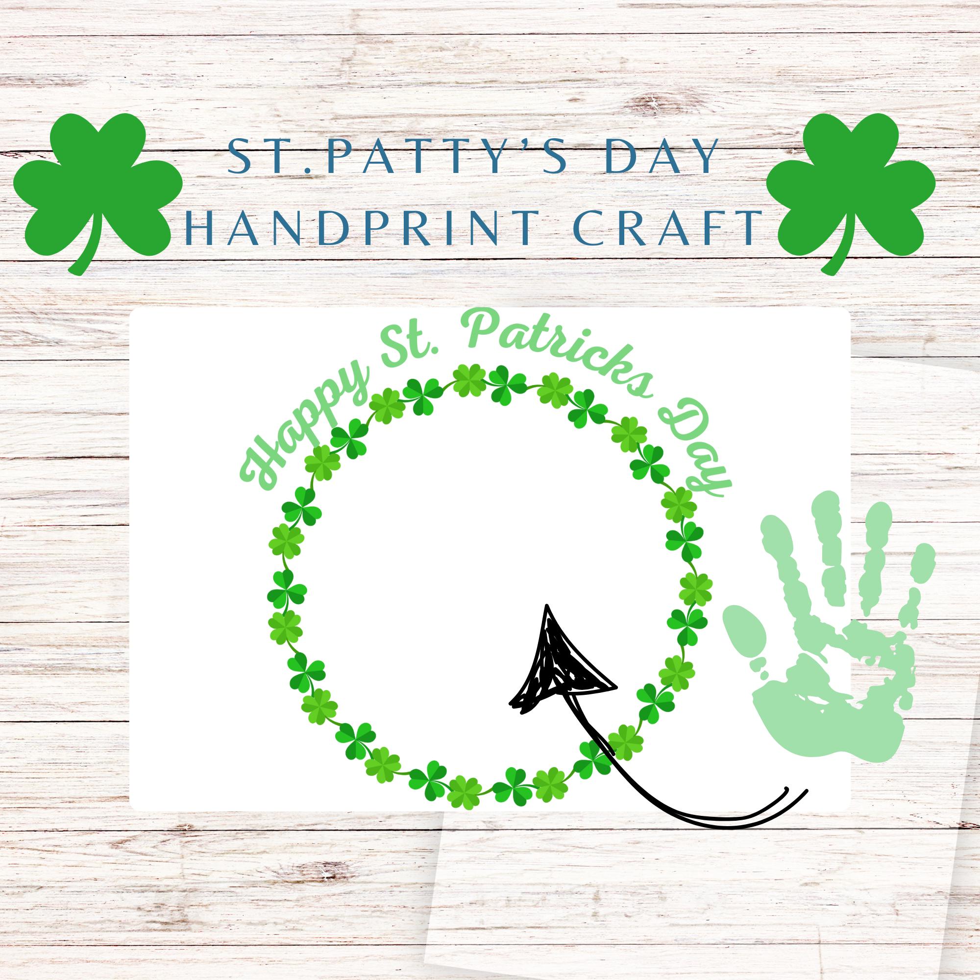 St. Patrick’s Day Handprint & Footprint Craft Bundle, Toddler Activity ...