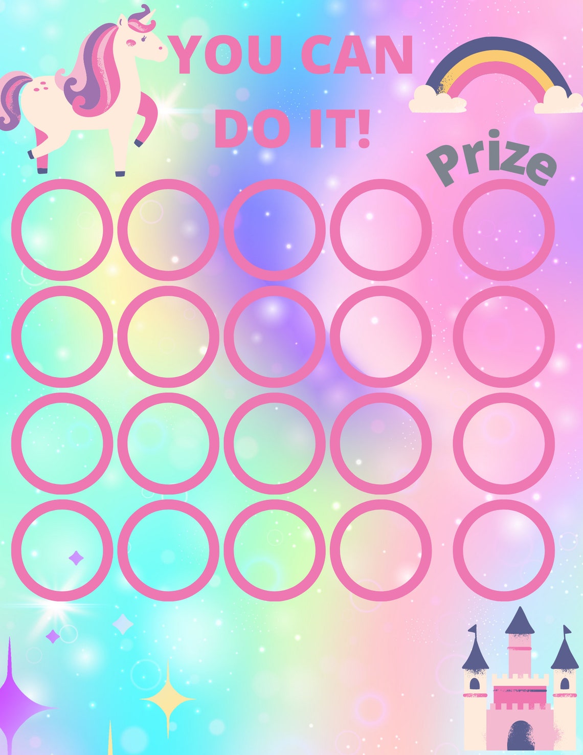 Unicorn Reward Chart | Printable Unicorn Sticker Chart | Daily Chore ...