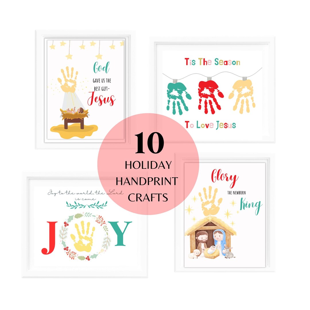 Christian Christmas Handprint Art, Bible Preschool Activity, Sunday ...