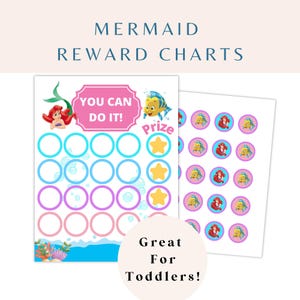 Printable Mermaid Reward Chart, Mermaid Kids Potty Training Chart ...