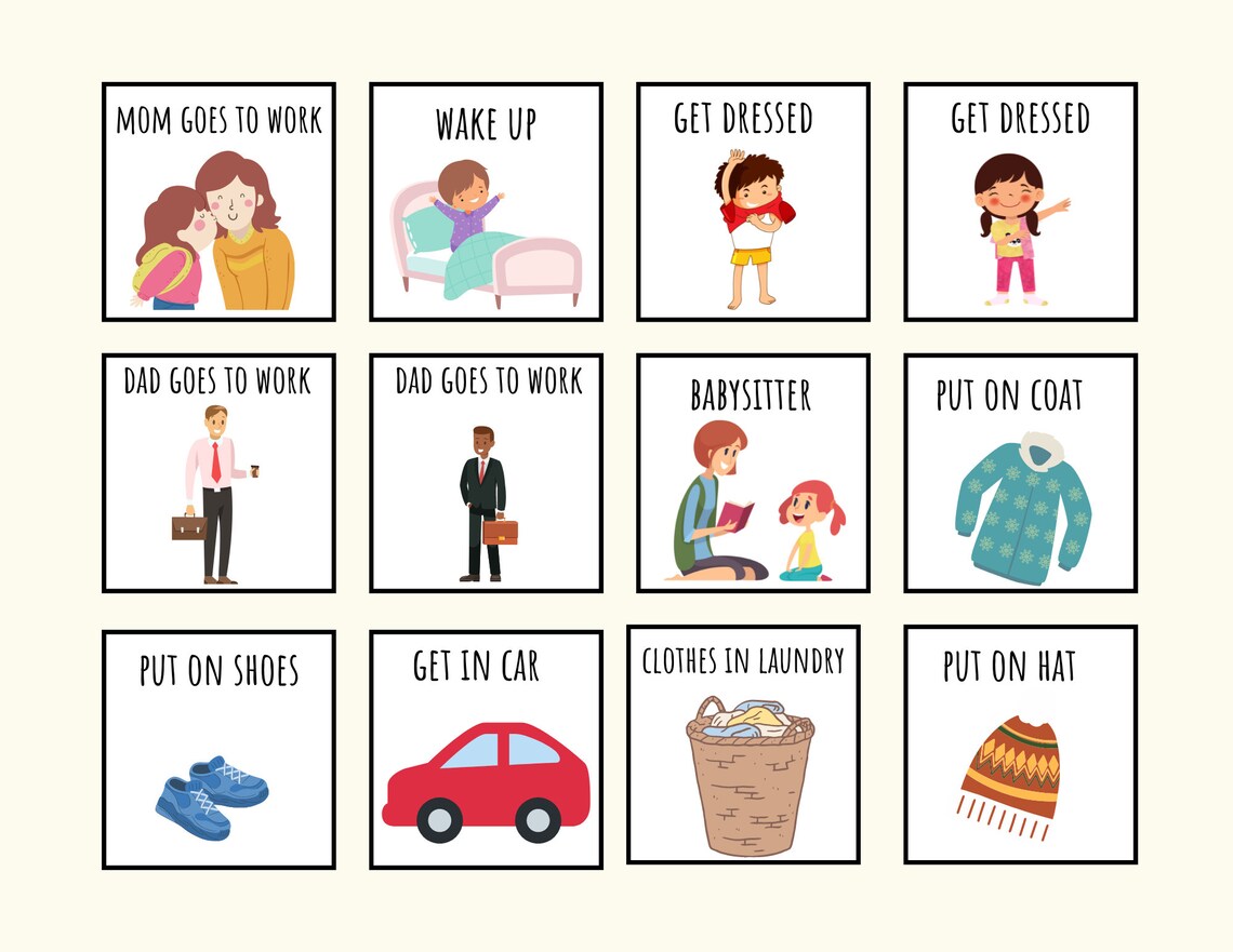 Morning Routine Chart for Kids Bundle Morning Routine Chart - Etsy