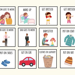 Morning Routine Chart for Kids, Bundle Morning Routine Chart, Childrens ...