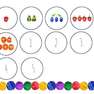 Hungry Caterpillar Preschool Counting Worksheet, Toddler Learning ...