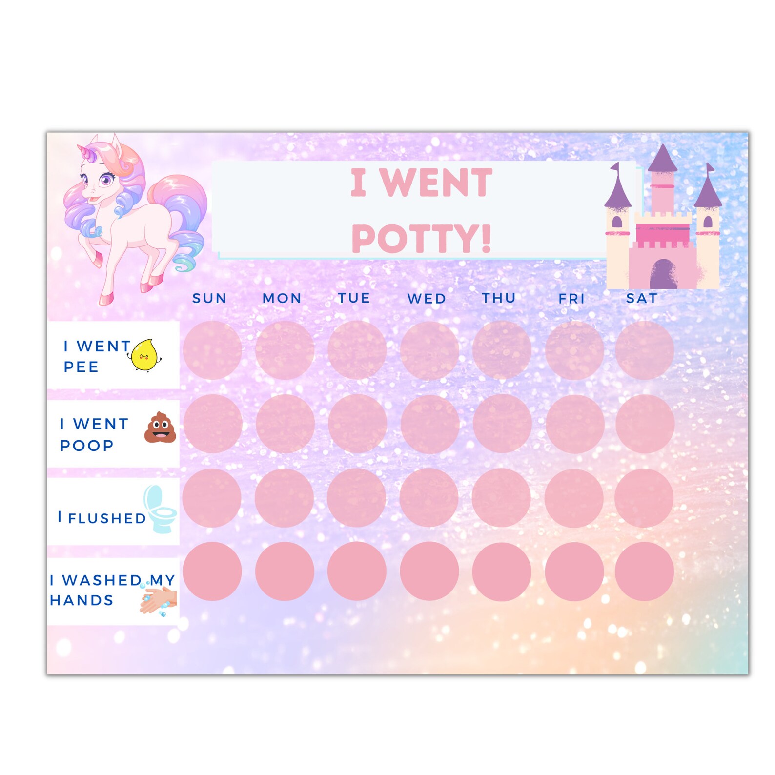 Unicorn Reward Chart | Printable Unicorn Sticker Chart | Daily Chore ...