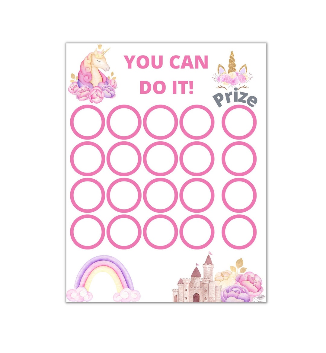 Unicorn Reward Chart | Printable Unicorn Sticker Chart | Daily Chore ...