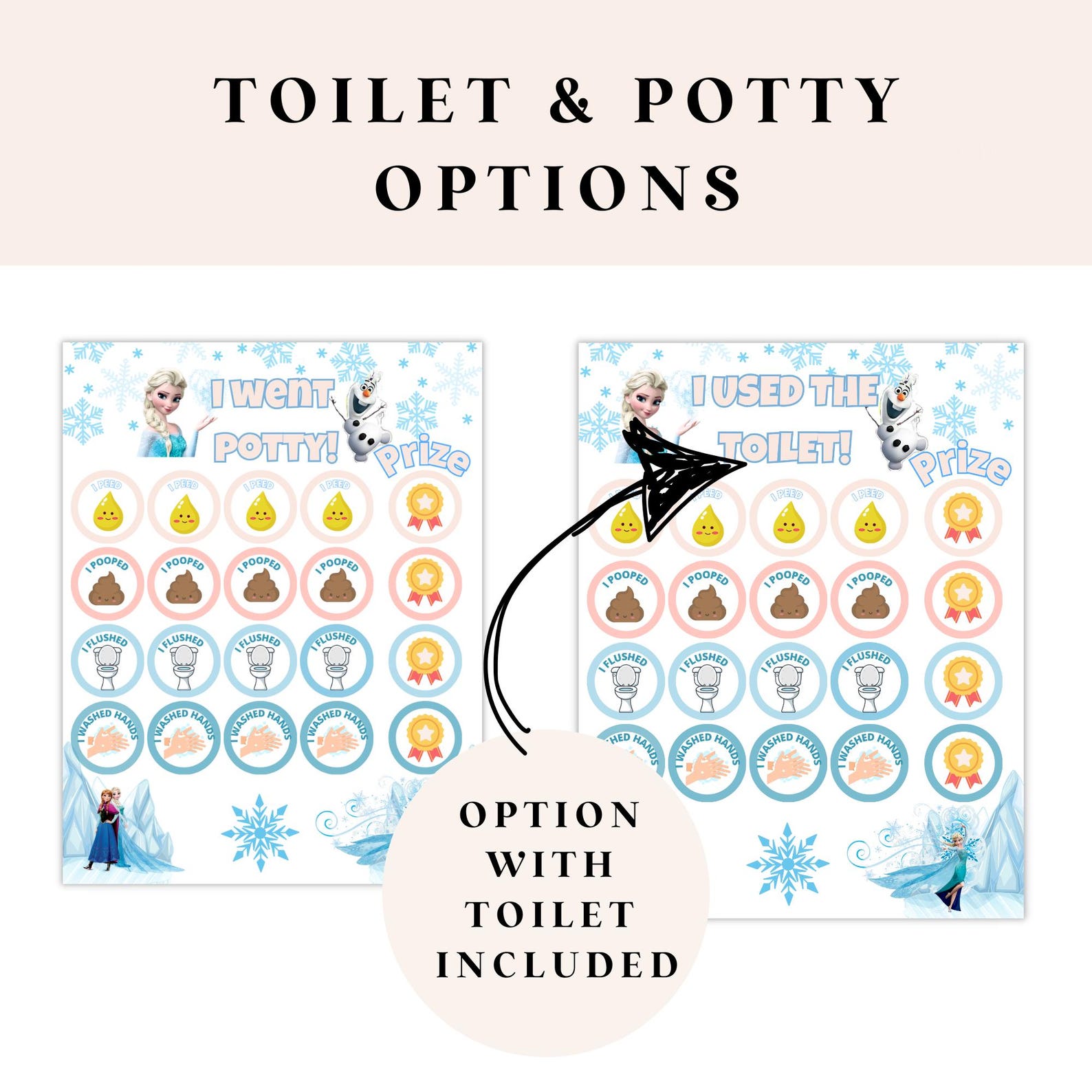 Printable Frozen Potty Training Chart Printable, Toilet Training Chart ...
