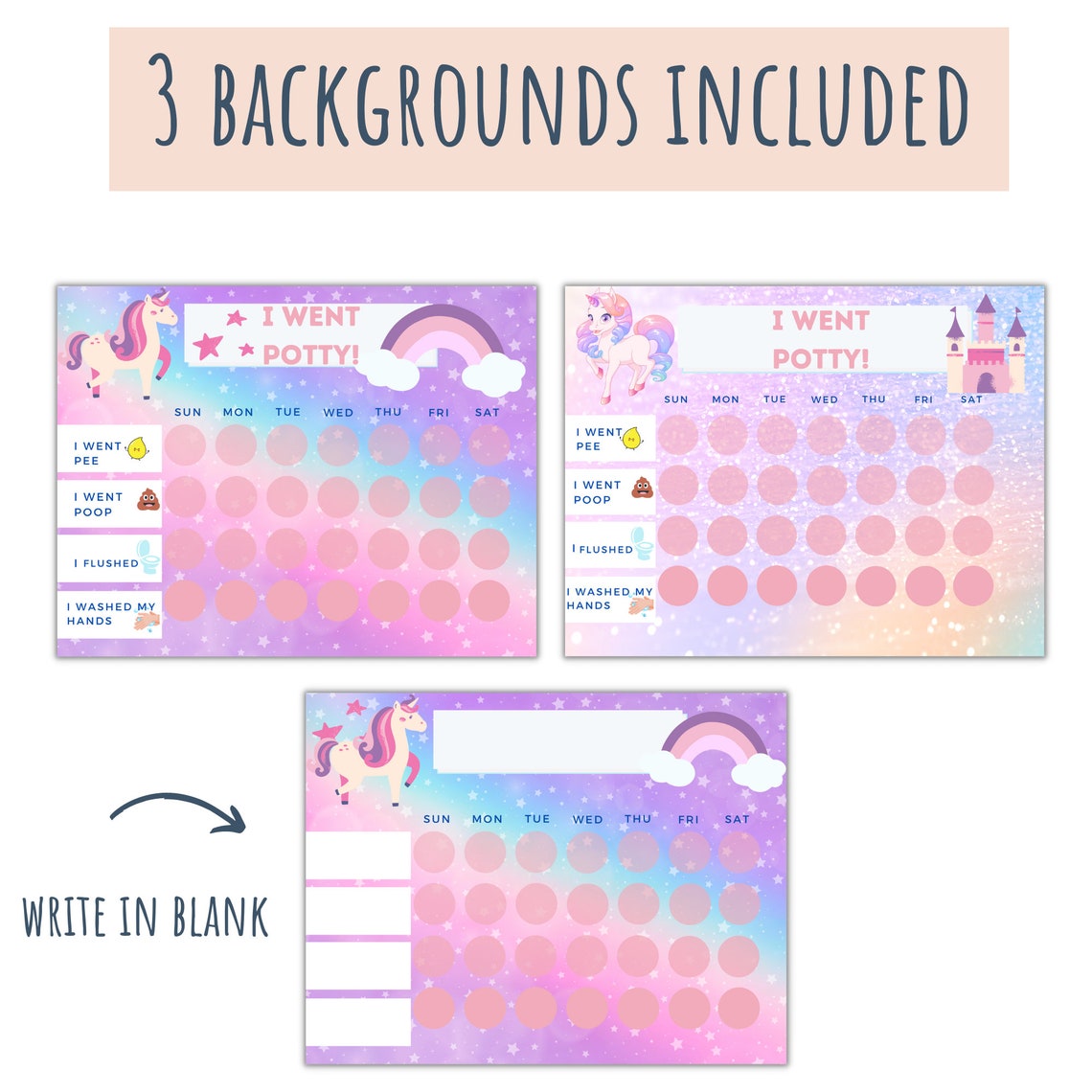 Unicorn Reward Chart | Printable Unicorn Sticker Chart | Daily Chore ...