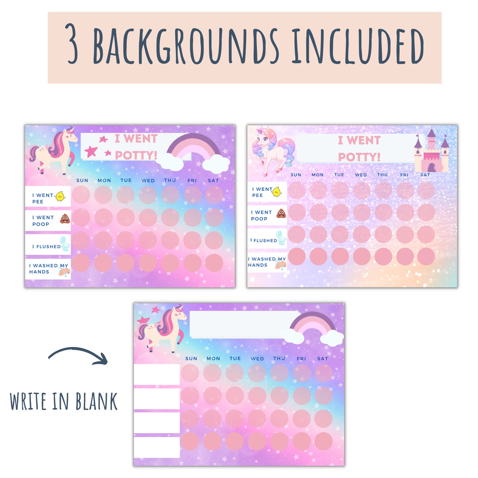 Unicorn Reward Chart | Printable Unicorn Sticker Chart | Daily Chore ...