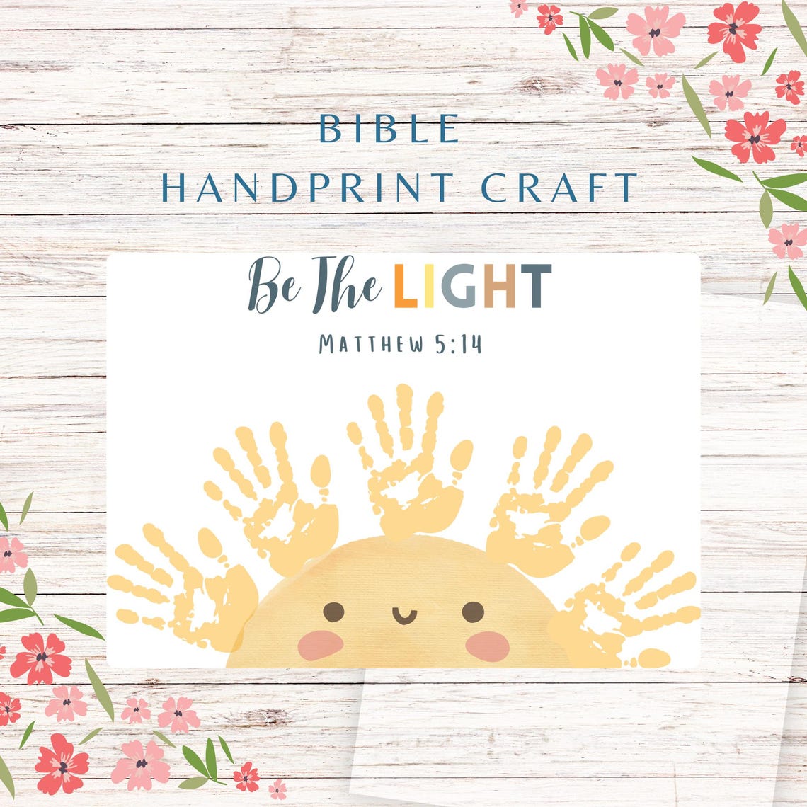 Be the Light Christian Handprint Art, Preschool, Sunday School Nursery ...