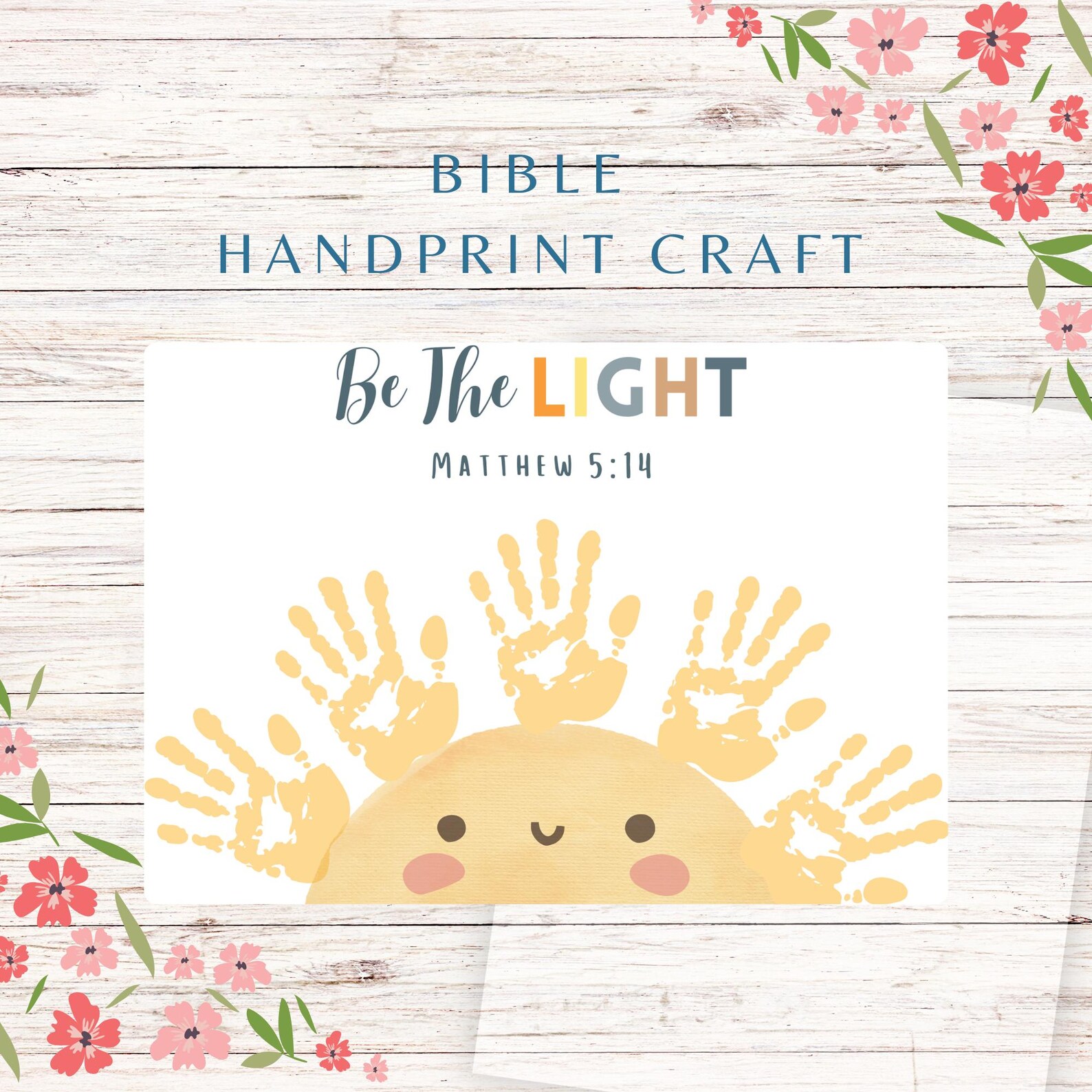 Be the Light Christian Handprint Art, Preschool, Sunday School Nursery ...