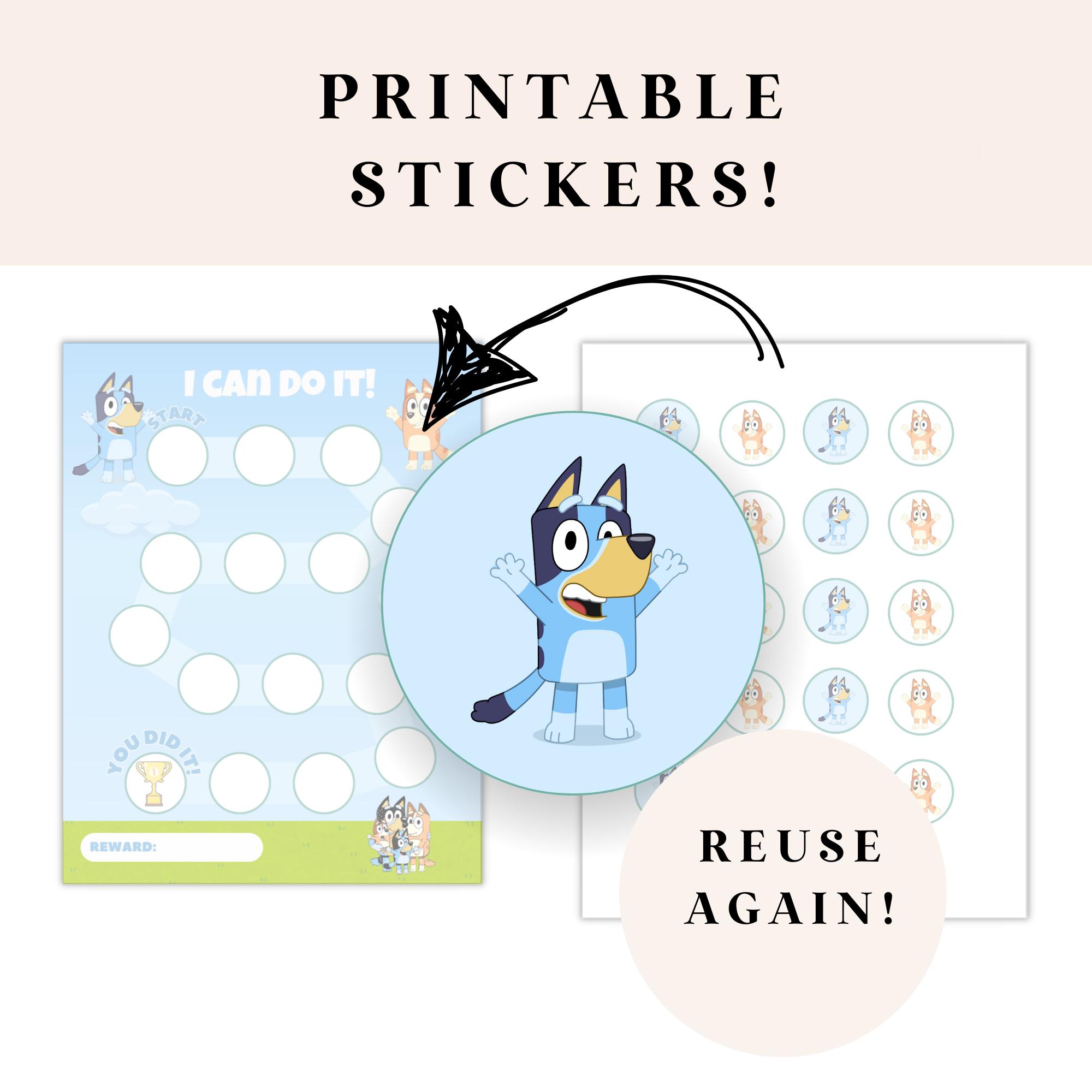 Bluey Reward Chart Printable Bluey Sticker Chart Daily Chore Chart Kids ...