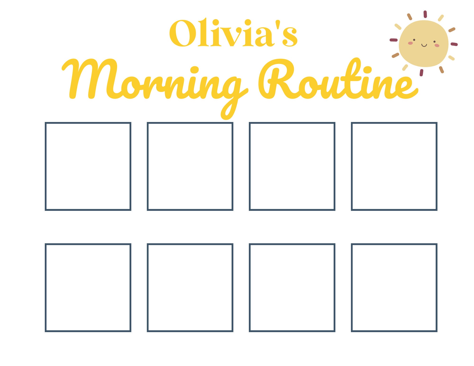 Morning Routine Chart for Kids Bundle Morning Routine Chart - Etsy