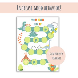 Printable Dinosaur Reward Chart | Dinosaur Kids Potty Training Chart ...