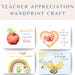 Teacher Appreciation Handprint Craft Bundle | Printable Gift for ...