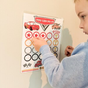 Cars Reward Chart Printable, Sticker Chart, Cars Reward Chart, Instant ...