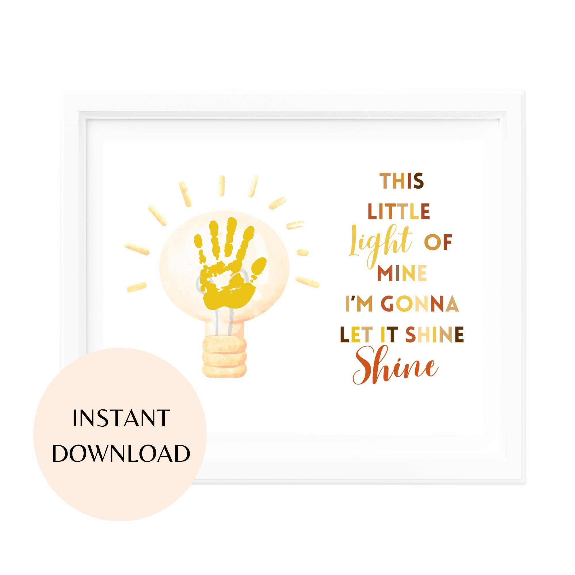 This Little Light of Me Handprint Art, Preschool, Sunday School Nursery ...
