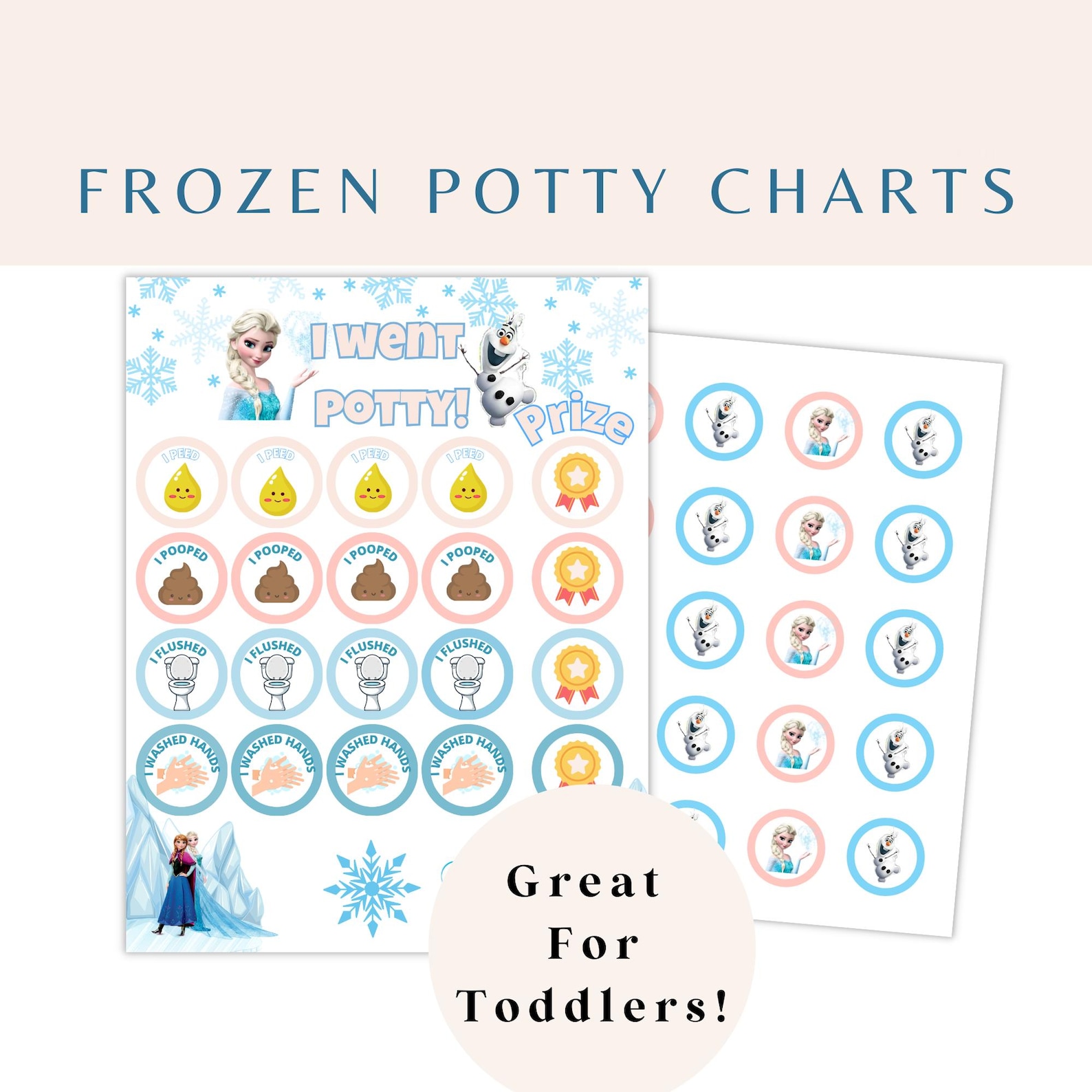 Printable Frozen Potty Training Chart Printable, Toilet Training Chart ...