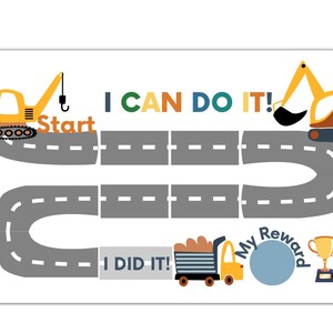 Printable Construction Reward Chart | Construction Kids Behavior Chart ...