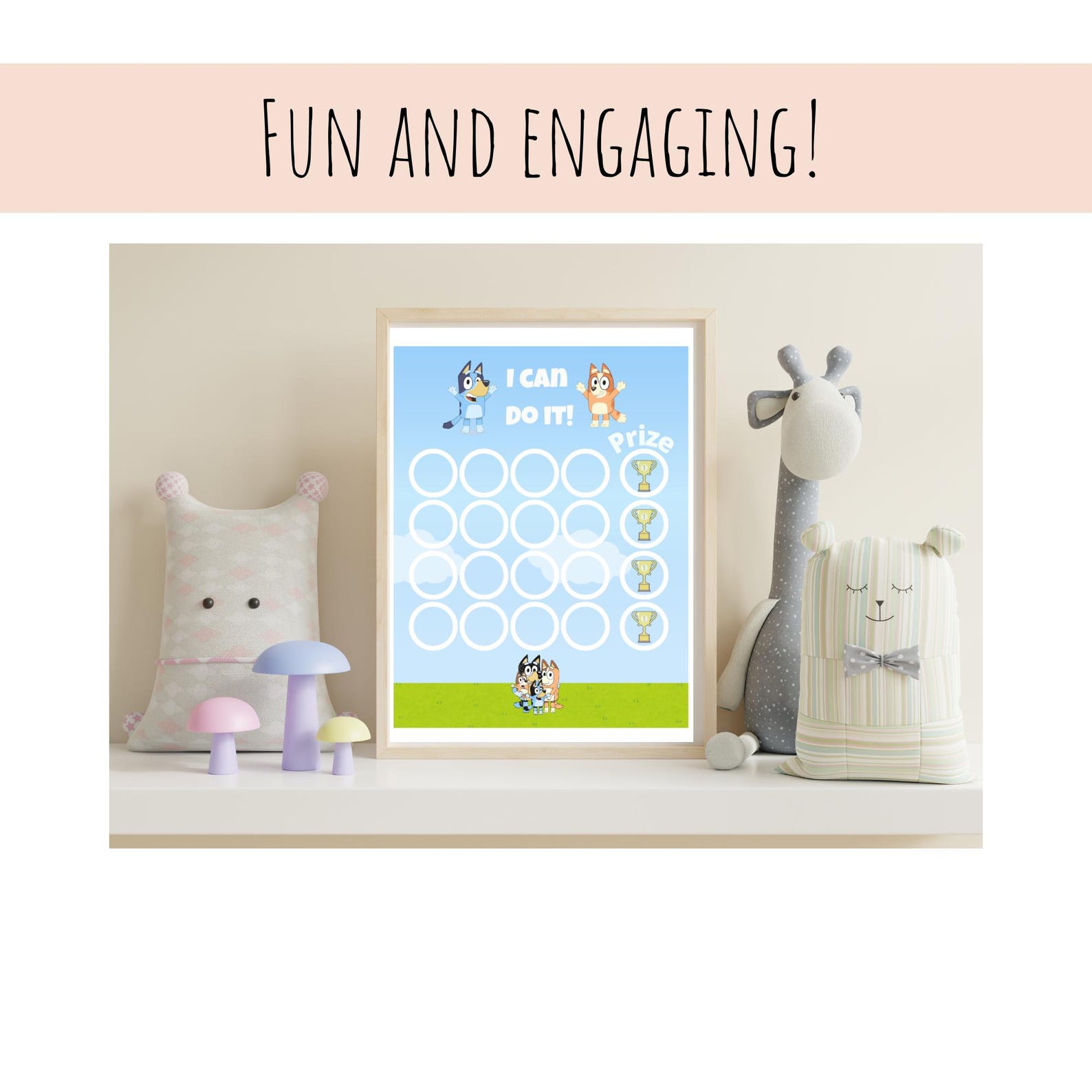 Bluey Reward Chart | Printable Bluey Sticker Chart | Daily Chore Chart ...