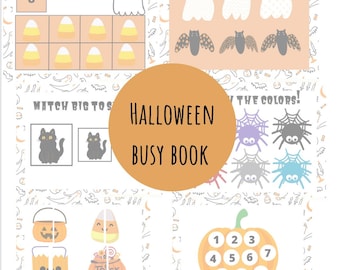 Halloween Busy Book Printable Toddler Learning Book Halloween ...